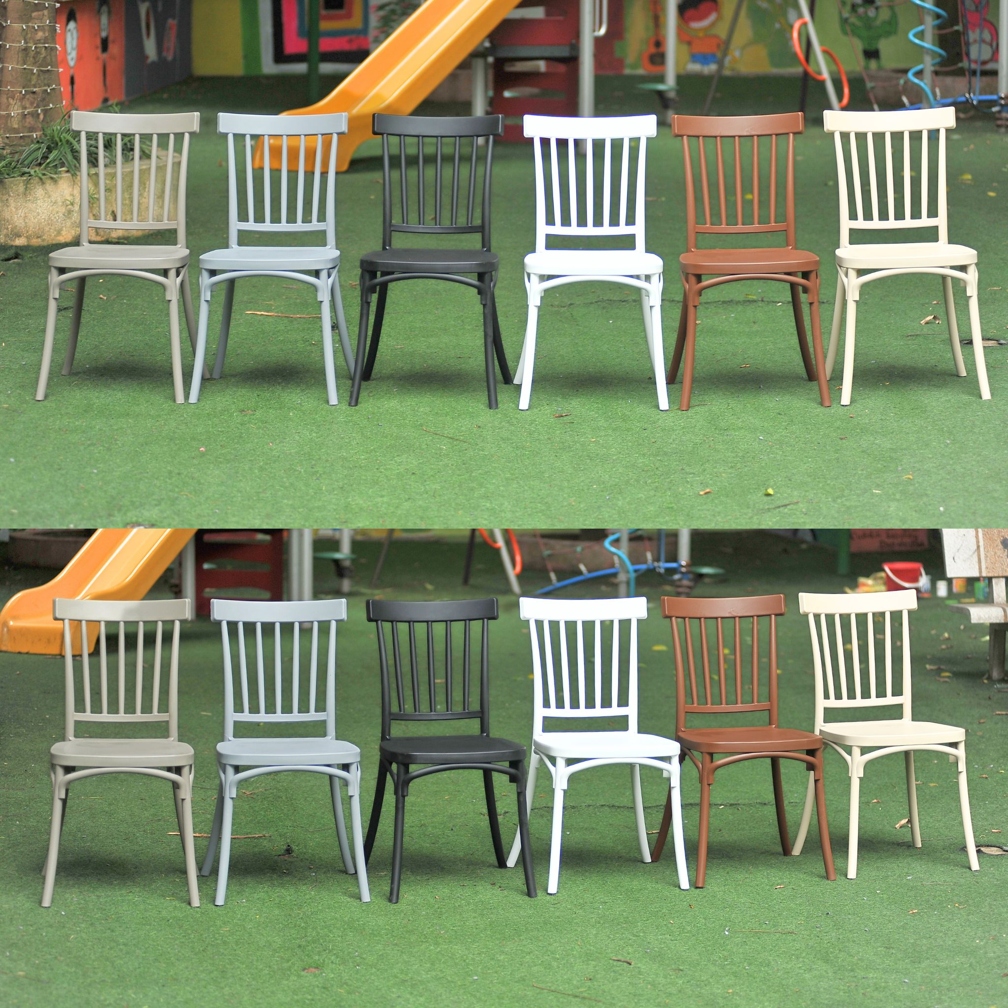 TM15 GHẾ NHỰA ĐÚC LƯNG SỌC Đức Việt Plastic