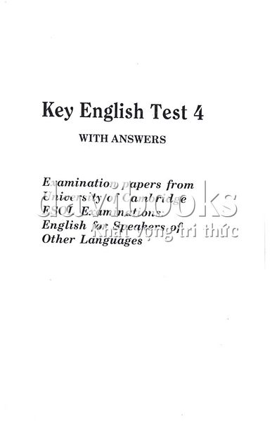 Key English Test 4 With Answears
