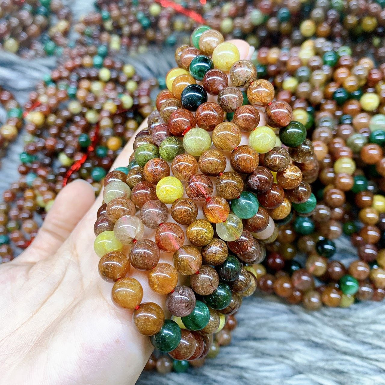 Vòng tay thạch anh tóc hỗn hợp