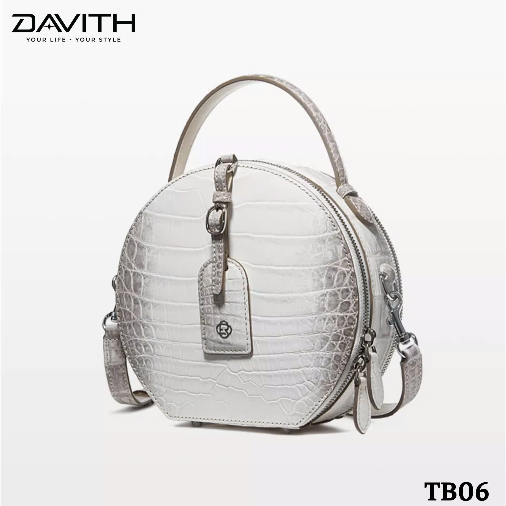 Túi xách nữ cao cấp phiên bản da bụng cá sấu bạch tạng - TB06