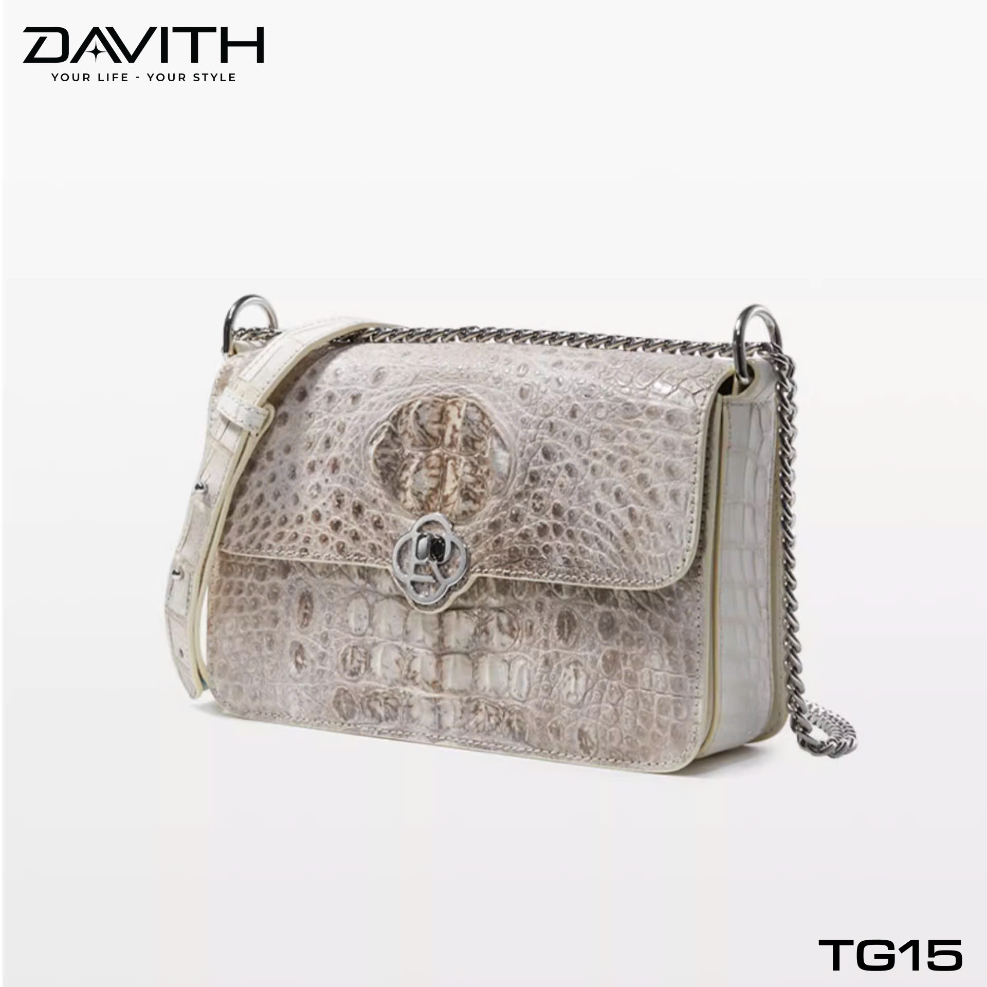 Túi xách nữ cao cấp phiên bản da gù cá sấu bạch tạng - TG15