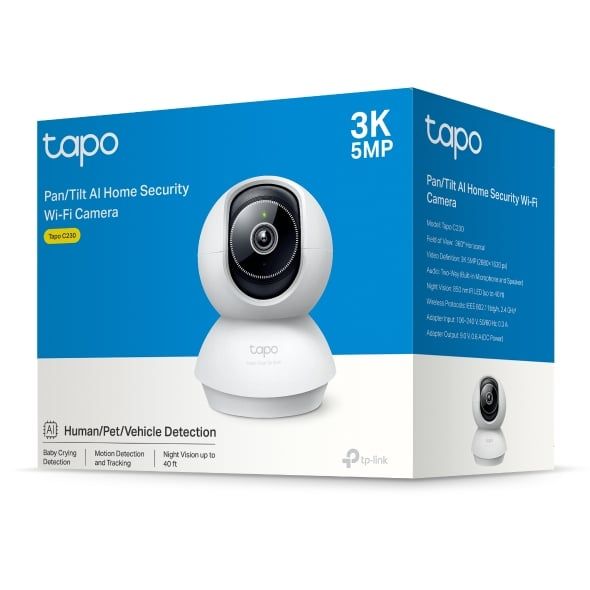 Tapo C230 | Camera Wi-Fi Giám Sát Độ phân giải 5MP 3K Siêu Nét, Tính N