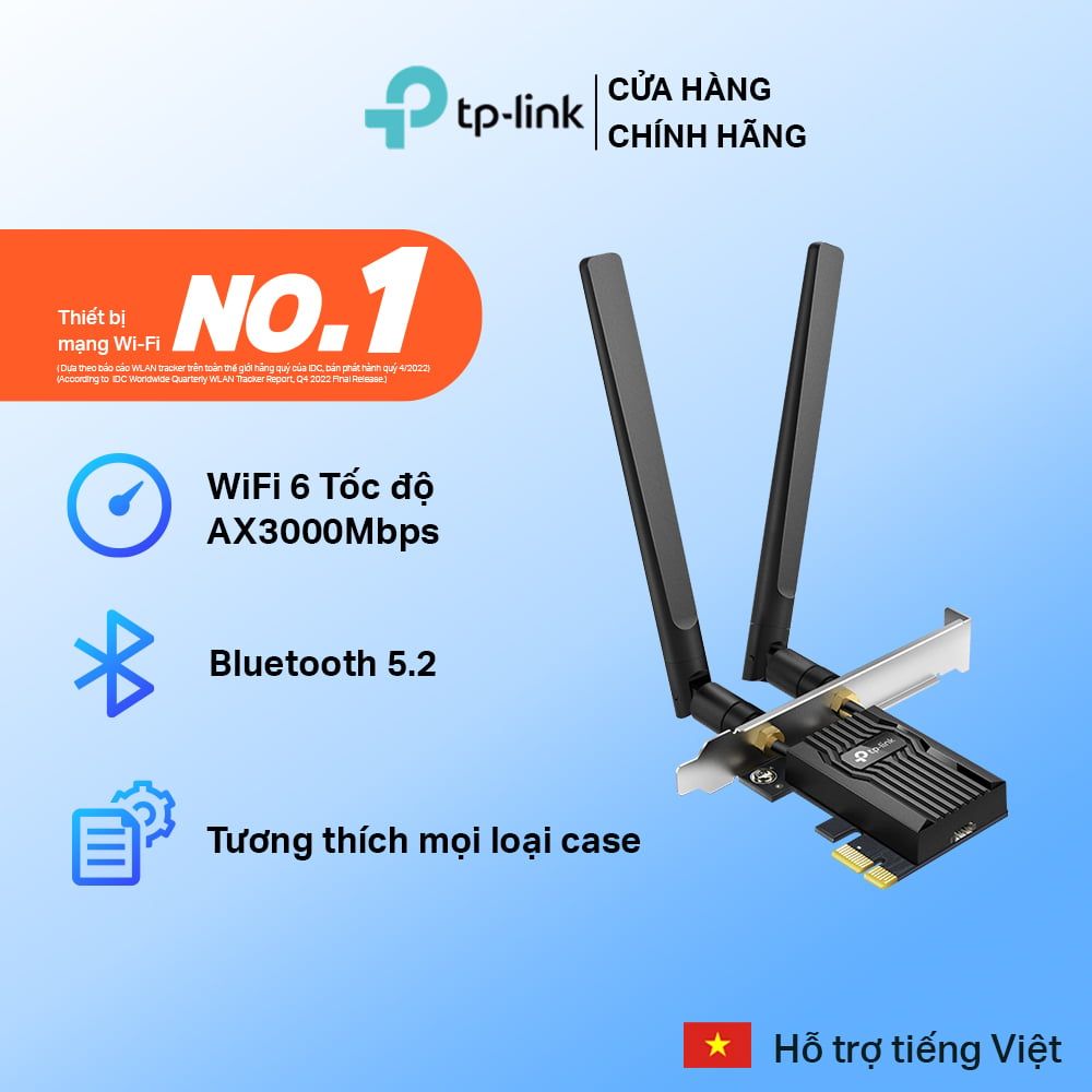 Bộ Chuyển Đổi Card WiFi PCIe TP-Link Archer TX55E Bluetooth 5.2 Wi-Fi