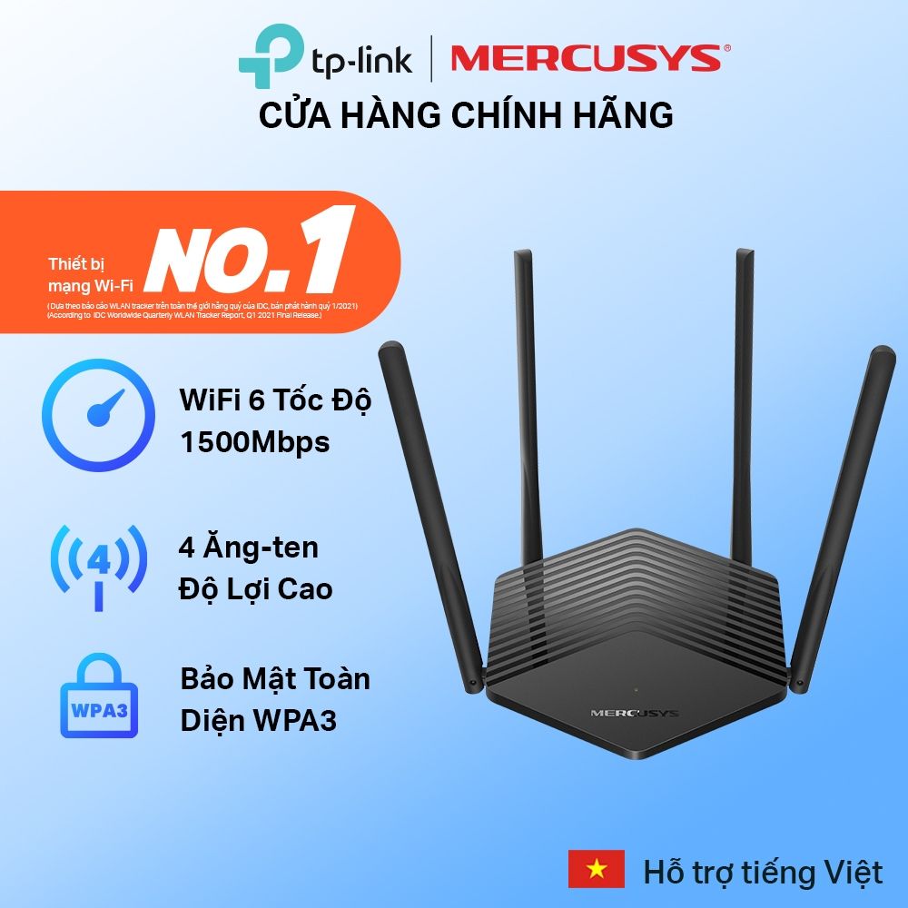 Router Wi-Fi Mercusys MR60X / MR62X | Wi-Fi 6, Tốc Độ 1500Mbps