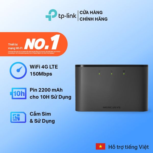 Router Wi-Fi Di Động Mercusys MT110 4G LTE 150Mbps