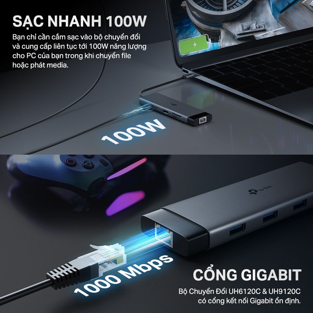 [Hỏa Tốc] HUB USB TP-Link UH9120C USB Type-C 9 Cổng Kết Nối – HUB USB