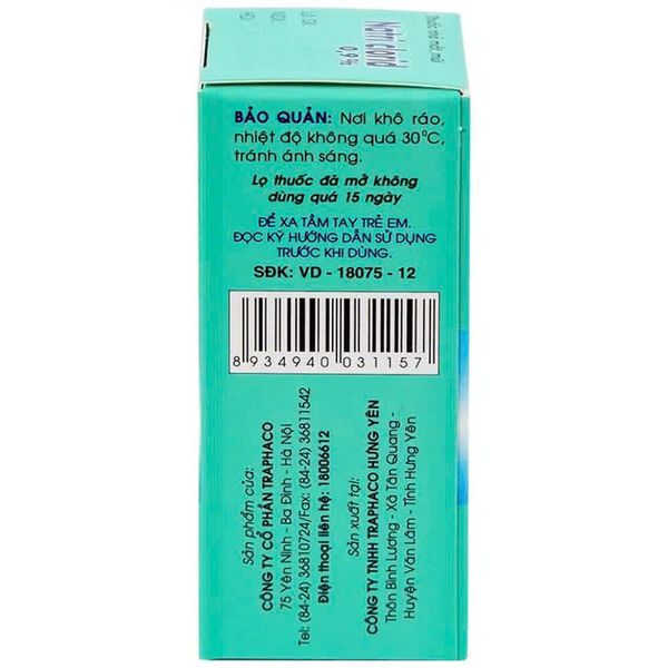 Thuốc nhỏ mắt, mũi Natri Clorid 0,9% Traphaco giảm nghẹt mũi, chảy mũi ...