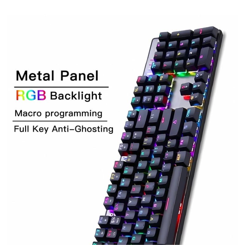 Bàn phím cơ Motospeed CK104 RGB Gaming Blue Switch LED 104 phím – SLINE