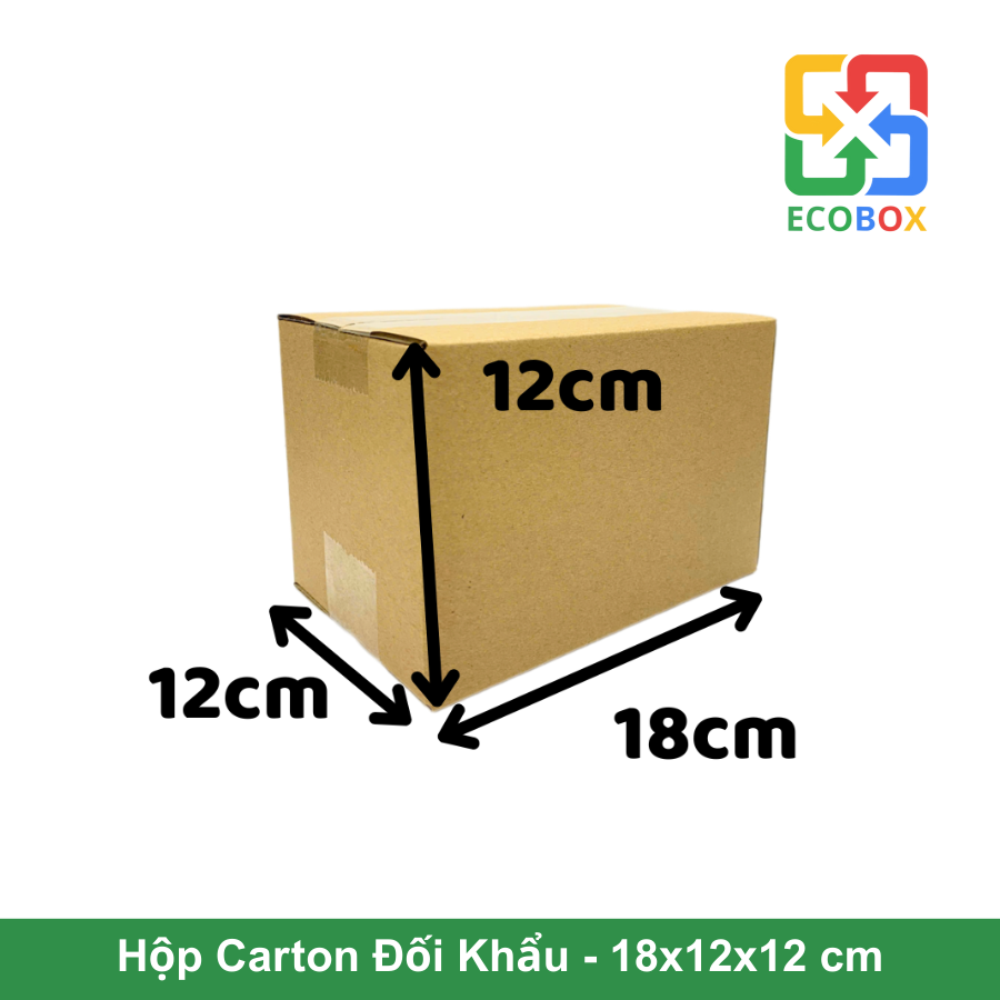 ECOBOX - Hộp carton đối khẩu 18x12x12 cm