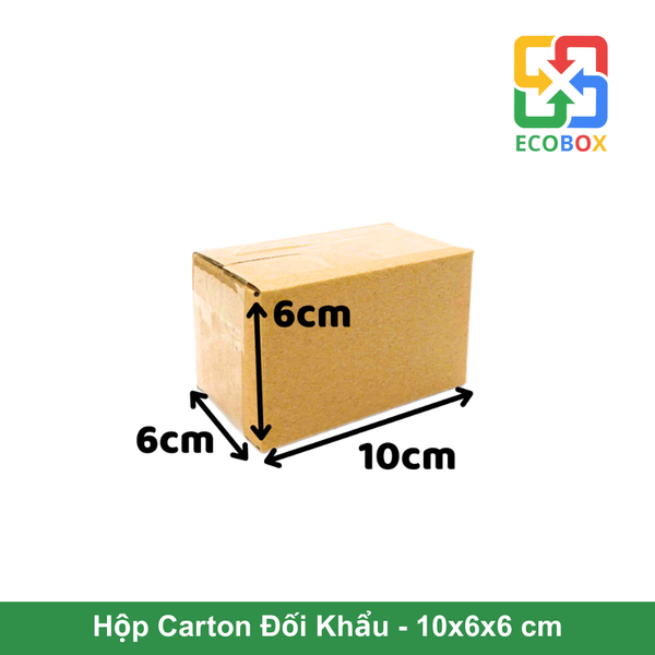 ECOBOX - Hộp carton đối khẩu 10x6x6 cm