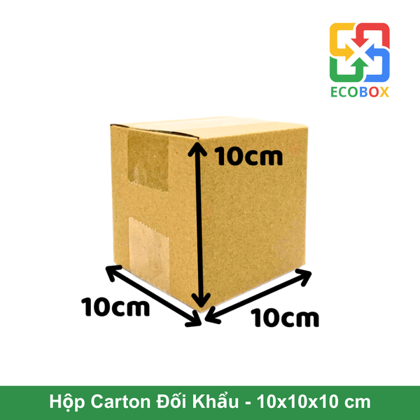 ECOBOX - Hộp carton đối khẩu 10x10x10 cm