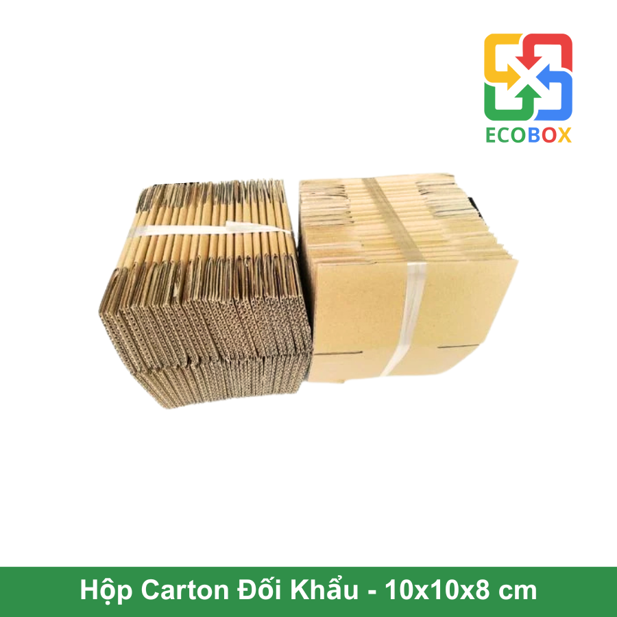 ECOBOX - Hộp carton đối khẩu 10x10x8 cm