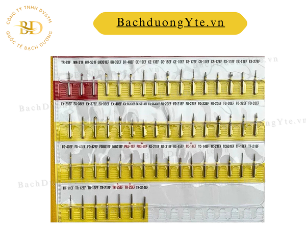 Mũi khoan Mani màu vàng – BẠCH DƯƠNG - Vật liệu, Thiết bị nha khoa, Labo