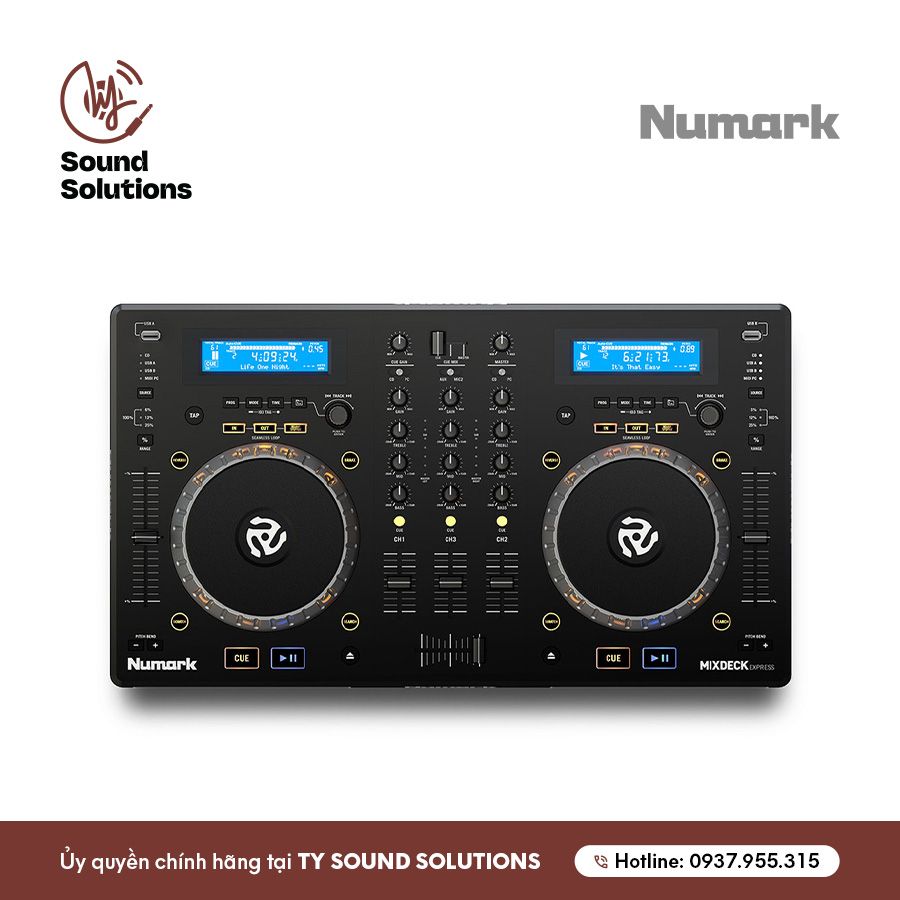 BÀN DJ CHÍNH HÃNG NUMARK MIXDECK EXPRESS – TY SOUND SOLUTIONS