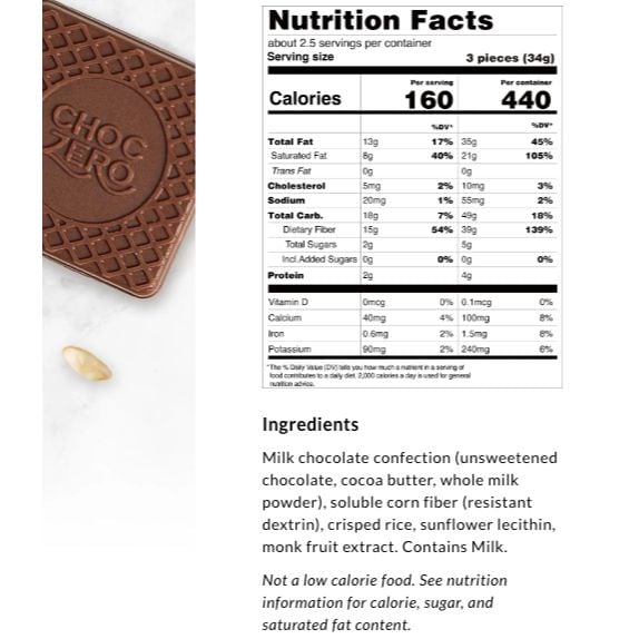 SOCOLA SỮA BÁNH GẠO GIÒN ChocZero's Milk Chocolate Keto Bark - CRISPY ...