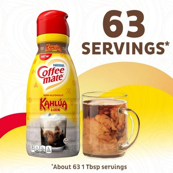 KEM SỮA LỎNG KAHLUA CREME Coffee Mate Liquid Coffee Creamer, 946ml (32 ...