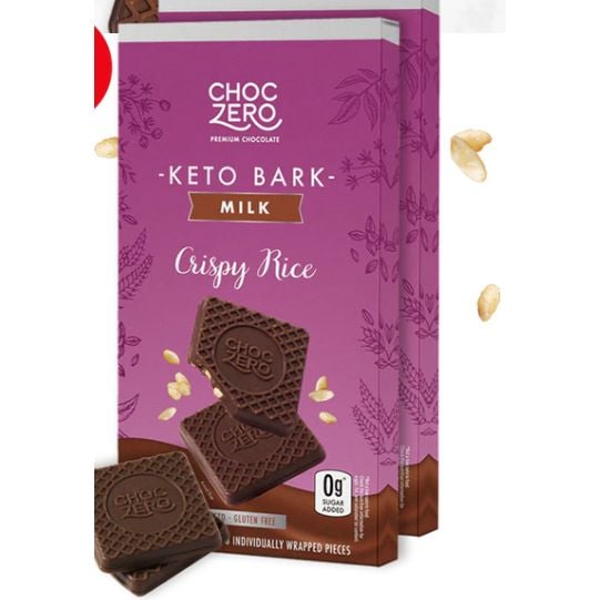 SOCOLA SỮA BÁNH GẠO GIÒN ChocZero's Milk Chocolate Keto Bark - CRISPY ...