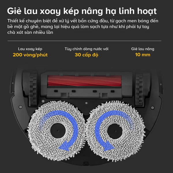 Công Nghệ Lau Rung VibraRise® Và Lau Xoay Trên Roborock – Bếp Robot Vũ Sơn