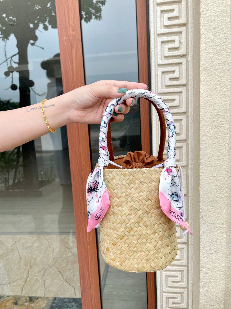 Set Túi Bucket Cỏ Bàng - Khăn Nước Hoa – 4SEASON Local Vietnam