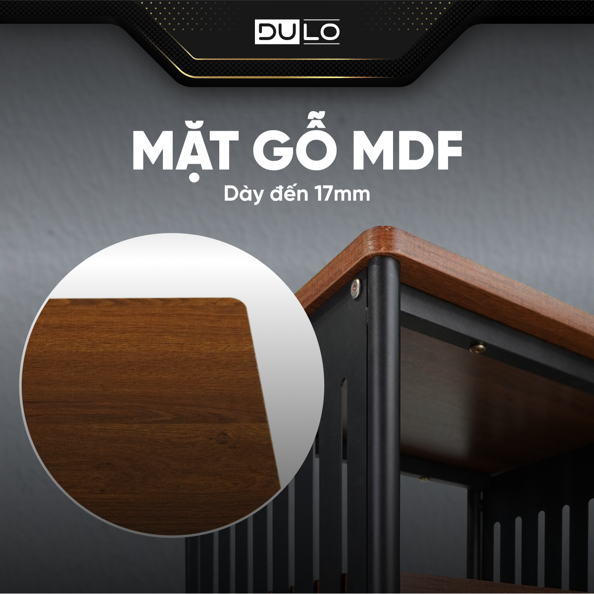 Kệ Đầu Giường DULO 2 Tầng - Kệ Tab Sofa Gỗ MDF Khung Sắt Hiện Đại