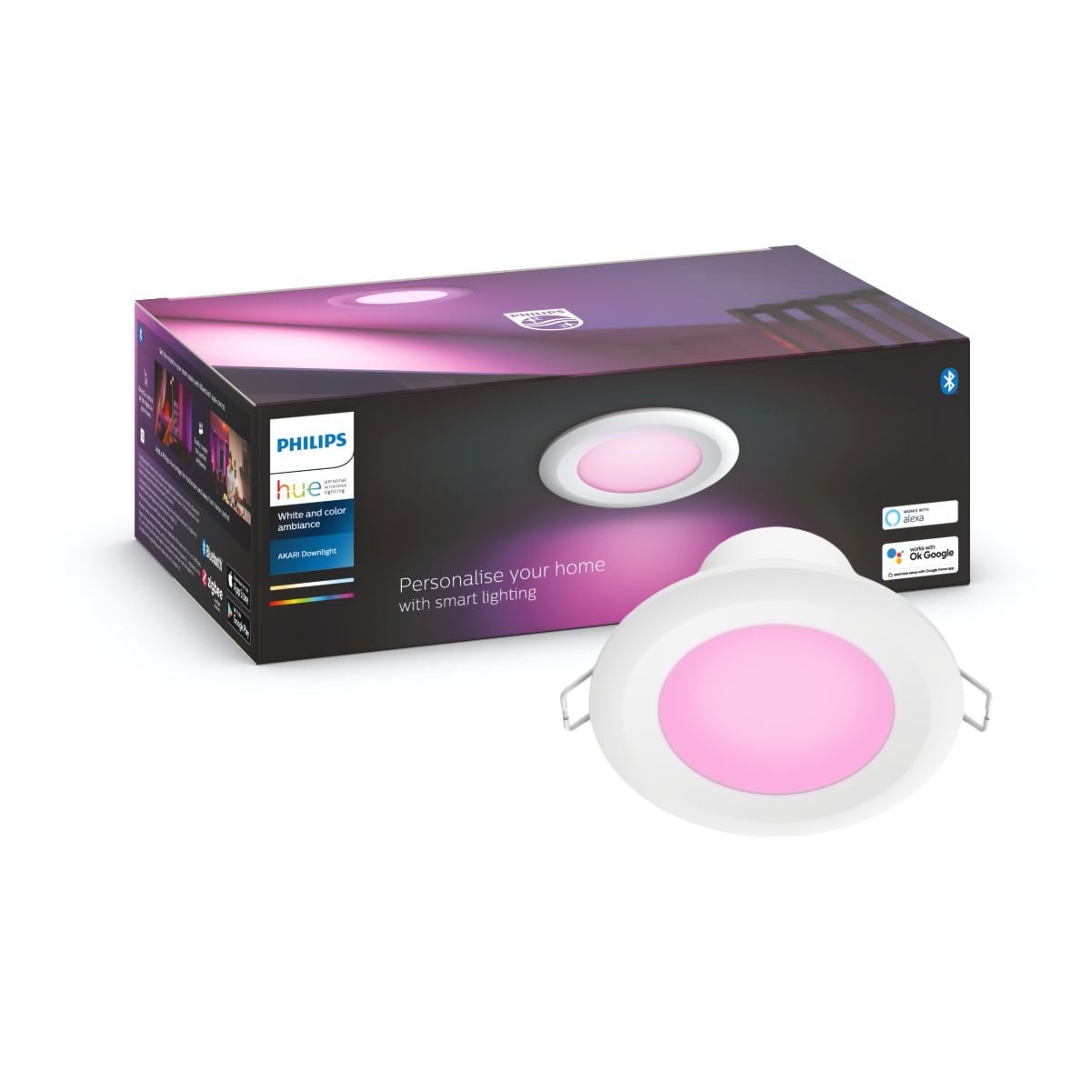 Philips Hue Akari White Color & Ambiance Downlight 90mm – DIGI SOUND