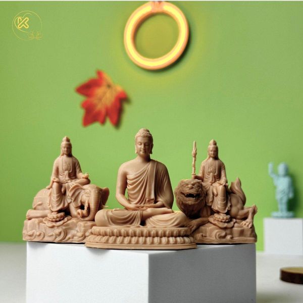Bộ Tượng Hoa Nghiêm Tam Thánh IV Để Bàn Trang Trí – APKT
